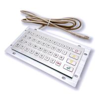China Waterproof IP65 Outdoor 41 keys Mini Stainless Steel Metal Keyboard Rear Panel Mounted for sale
