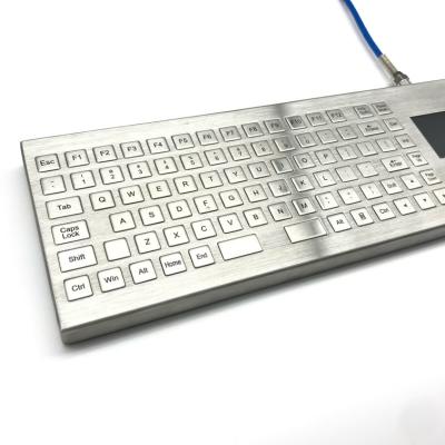 China Industrial 304 Stainless Steel Keyboard With Full Functional 2 Keys Touch Pad for sale