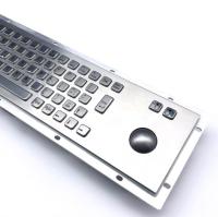 China KIOSK IP65/IK07 Stainless Steel Industrial Keyboard With Trackball Waterproof Dustproof  Explosionproof Rear Panel Mounted -40℃ for sale