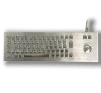 China IP65 waterproof dustproof Industrial Stainless Steel Keyboard With Trackball Computer Keyboard desktop design -40℃ for sale