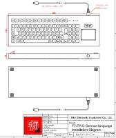 China IP65 / IK07 Stainless Steel Industrial Metal Computer Keyboard Waterproof Dustproof Keyboard usb -40℃ for sale
