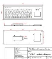 China PET Panel Mounted Keyboard Industrial Custom Membrane Keyboard With Touch Pad for sale