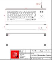 China IP64 SUS304 Industrial Metal Keyboard With Trackball Support Support Customized for sale