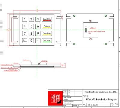 China IP65 Metal KeyPad for Precise and Secure Control in Challenging Environments 100mm*91.5mm for sale