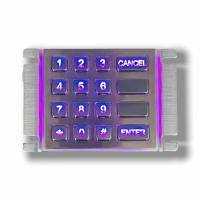 China IP65 / IK07 Waterproof Dustproof USB interface Stainless Steel 16 Keys Backlit Keypad Industrial Numeric Keypad Rear Panel Mounted -40℃ for sale