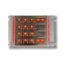 China IP65 / IK07 Waterproof Dustproof USB interface Stainless Steel 16 Keys Backlit Keypad Industrial Numeric Keypad Rear Panel Mounted -40℃ for sale