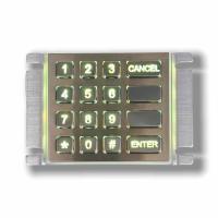 China IP65 / IK07 Waterproof Dustproof USB interface Stainless Steel 16 Keys Backlit Keypad Industrial Numeric Keypad Rear Panel Mounted -40℃ for sale
