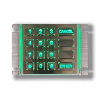 China IP65 / IK07 Waterproof Dustproof USB interface Stainless Steel 16 Keys Backlit Keypad Industrial Numeric Keypad Rear Panel Mounted -40℃ for sale