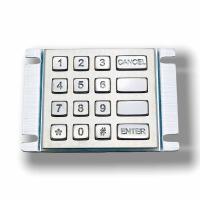 China IP65 / IK07 Waterproof Dustproof USB interface Stainless Steel 16 Keys Backlit Keypad Industrial Numeric Keypad Rear Panel Mounted -40℃ for sale