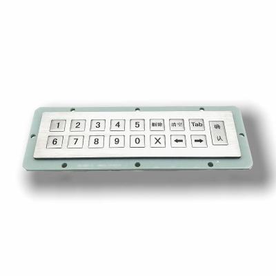 China IP65 / IK07 waterproof Violence Resist Metal KeyPad 17 Keys Stainless Steel Keypad backlight keypad USB for sale