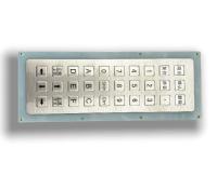 China KIOSK IP65 / IK07 Stainless Steel 30 Keys Industrial Numeric Keypad USB waterproof dustproof anti-vandalism Rear Panel Mounted -40℃ for sale
