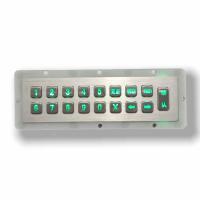 China IP65 / IK07 Waterproof USB Stainless Steel 17 Keys Backlit Keypad Industrial Numeric Keypad With Backlit Rear Panel Mounted -40℃ for sale