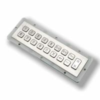 China IP65 / IK07 Waterproof USB Stainless Steel 17 Keys Backlit Keypad Industrial Numeric Keypad With Backlit Rear Panel Mounted -40℃ for sale