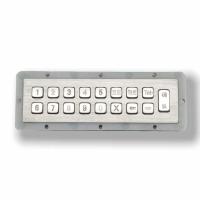 China IP65 / IK07 Waterproof USB Stainless Steel 17 Keys Backlit Keypad Industrial Numeric Keypad With Backlit Rear Panel Mounted -40℃ for sale