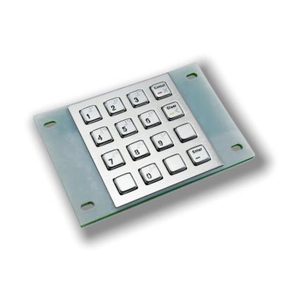 China Reliable Public Interface: 16-Key Stainless Steel Industrial Numeric Keypad with Tactile Confirmation for Error Reduction in Noisy Public Spaces for sale