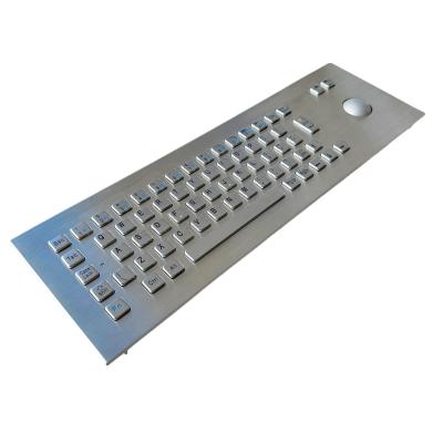 China Stainless-Steel Industrial Keyboard with Trackball Featuring Extreme Cold Tolerance and IP65 Waterproof Protection for sale