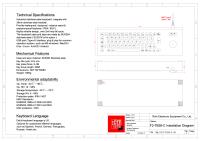 China Best price Desktop Industrial Stainless Steel Keyboard With Trackball IP65 for sale