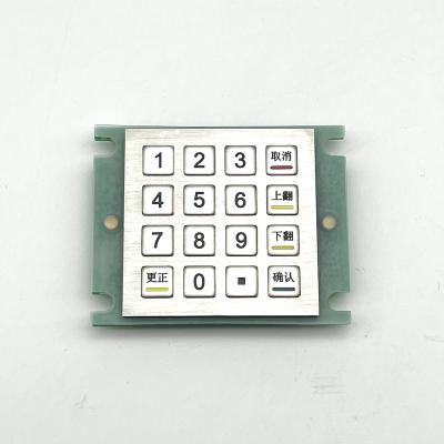 China IP65 Rated Stainless Steel 16-Key Panel Mount Keypad, 60x60 mm, with USB/PS2/RS232 Interfaces and 4x4 Matrix Scanning, Supports Language Customization. for sale