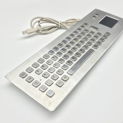 China Public Space Solution : IP67/IK07 Rated Membrane Keyboard with Integrated Touchpad for sale