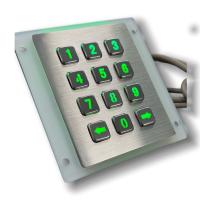 China Backlit 12 keys numeric keypad SUS304 Stainless-steel IP65 Waterproof Outdoor 2mil Key Life Cycle and USB Interface for sale