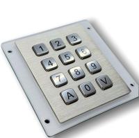 China Backlit 12 keys numeric keypad SUS304 Stainless-steel IP65 Waterproof Outdoor 2mil Key Life Cycle and USB Interface for sale