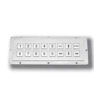 China 16 Keys IP65 Waterproof Stainless Steel Metal KeyPad With USB Interface Outdoor Self-service equipment for sale