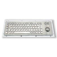 China Industrial Stainless Steel Trackball Keyboard IP65/IK07 Rated SUS304 with 2 Million Keystroke Lifespan for sale