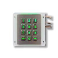 China 12 keys stainless-steel keypad IP65 waterproof with backlight for sale