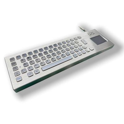 China IP65 IK07 Rated SUS304 Stainless Steel Industrial Keyboard with -40℃ to +65℃ Extreme Temperature Tolerance for sale