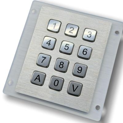 China 12 Keys keypad Stainless Steel IP65 Waterproof Dust Proof Backlight Version Keypad for Industrial and Outdoor USB for sale