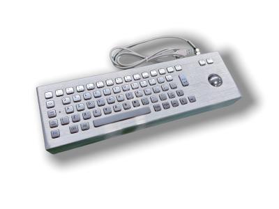 China IP65 IK07 SUS304 Stainless Steel Industrial Keyboard with Extended Thermal Range and Integrated Trackball Navigation for sale