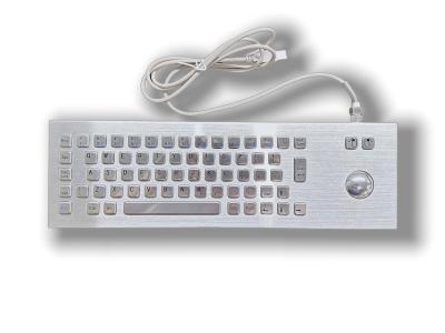 China IP65 Waterproof Stainless Steel Keyboard With Optical Trackball Sensor and 20 Million Keystroke Life for sale