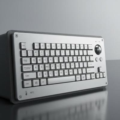 China IP65 IK07 Rated SUS304 Stainless Steel Industrial Keyboard with -40℃ to +65℃ Operating Temperature for sale