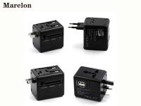 China Dual USB Port Travel Power Adapter Fire Retardant ABS Housing Fast Charging for sale