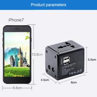 China Dual USB Port Travel Power Adapter Fire Retardant ABS Housing Fast Charging for sale