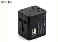China Dual USB Port Travel Power Adapter Fire Retardant ABS Housing Fast Charging for sale