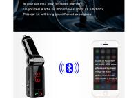 China Dual USB Port Bluetooth Car Charger Digital Display For All Types Vehicles for sale