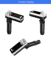 China LED Display Screen Bluetooth Car Charger Adapter Micro SD Card Slot BT Mode Switch for sale