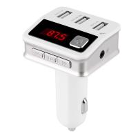 China 3 Usb Port Bluetooth Car Charger Automatic Power - Off Memory With FM Radio for sale