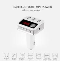 China Music Player Bluetooth Car Charger / 3 USB Charger With Full FM Frequency for sale