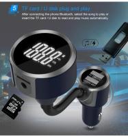 China FM Transmitter Bluetooth Car Charger / Wireless Car Adapter For Car Audio Radio for sale