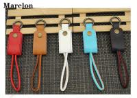 China Leather Keychain USB Data Cable Pocket Size For Portable Creative Gifts for sale