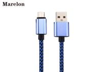 China Nylon Hemp FLower USB Transfer Cable 1M / 3FT Round Fabric Braided Custom Logo for sale