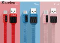 China V8 Micro USB Data Cable , Android Charging Cable Environmental Silicone Wire for sale