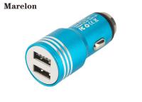 China Promotional Dual Usb Car Charger Multi Color For Smart Device Charging for sale
