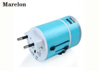 China Multi Plug Travel Power Adapter / Mobile Phone Accessories 2 USB Ports for sale
