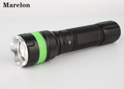 China Police Security LED Rechargeable Flashlight Added Fluorescent Silicone Ring for sale
