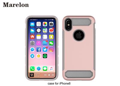 China Carbon Fiber TPU Phone Case / PC Back Cover Case For Decoration Iphone 8 for sale