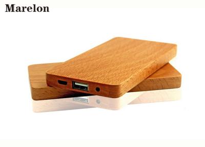 China Thinnest Portable Wooden Power Bank , Wooden Phone Charger 4000mAh 125*65*10mm for sale