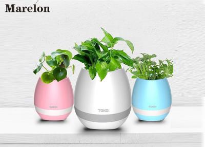 China Flower Pot Music Bluetooth Speaker Smart Touch Plant Lamp Rechargeable Li Battery for sale